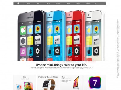 iPhone Mini cu iOS 7 si carcasa din plastic este prezentat intr-un nou ...