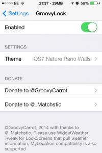 GroovyLock permite aplicarea de teme pentru LockScreen-ul iOS 7 | iDevice.ro