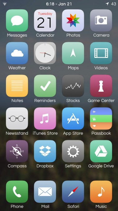 TOAST – o noua tema cu zeci de iconite imbunatatite pentru iOS 7 ...