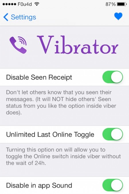 Vibrator implementeaza functii noi pentru Viber Messenger | iDevice.ro