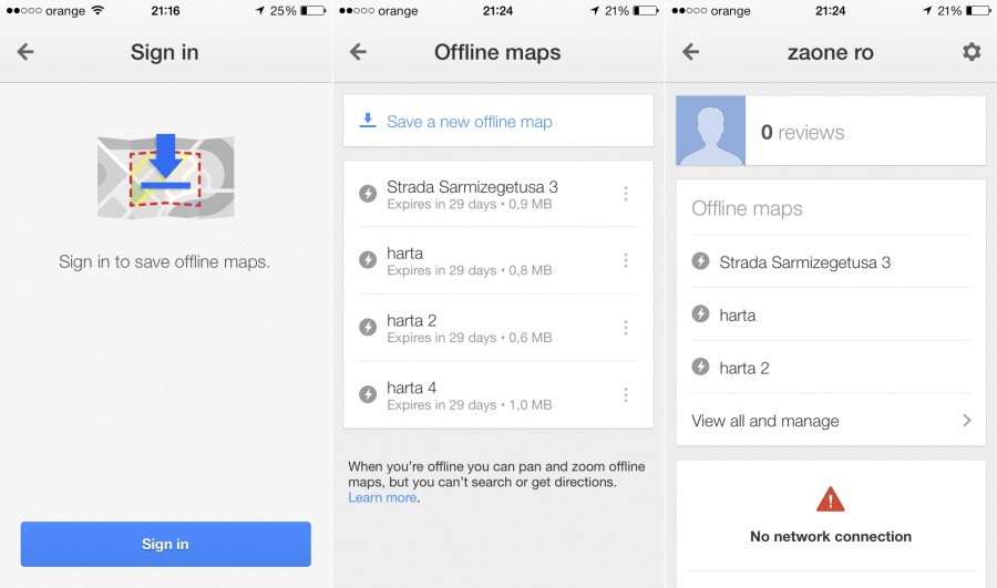 Iata cum poti salva harti offline cu Google Maps pentru iPhone si iPad ...