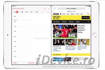 iOS 8 va permite utilizarea a doua aplicatii in acelasi ecran al iPad ...