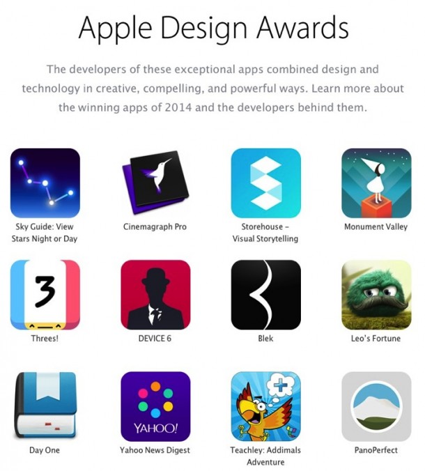 Apple premiaza aplicatiile App Store cu cel mai bun design | iDevice.ro