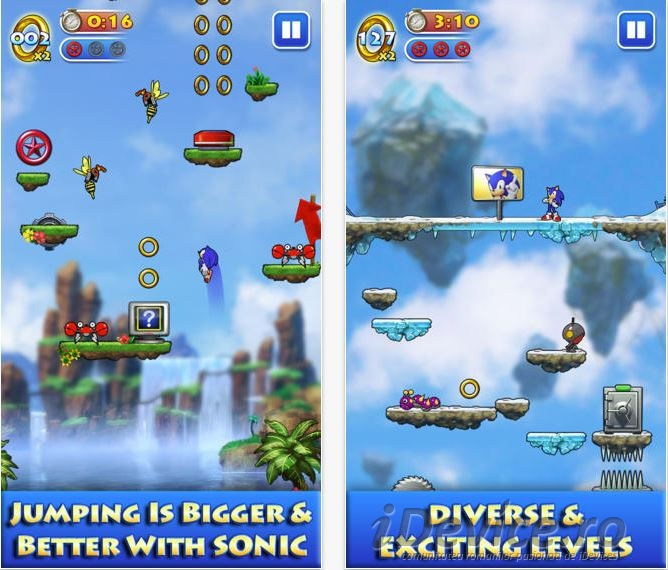 Sonic Jump primul joc facut de SEGA special pentru platforma iOS este ...