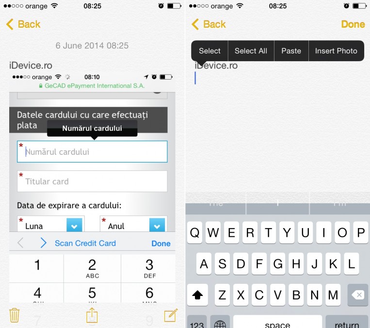 iOS 8 Notes permite in sfarsit formatarea textelor si introducerea de ...