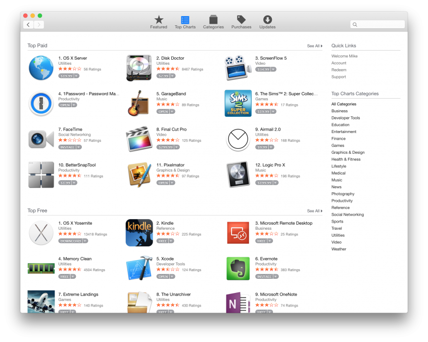 Apple lansează un nou design pentru Mac App Store | iDevice.ro