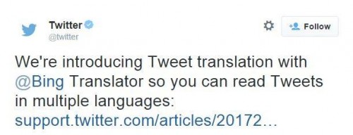 Twitter iti traduce tweet-urile prin Bing Translator | iDevice.ro