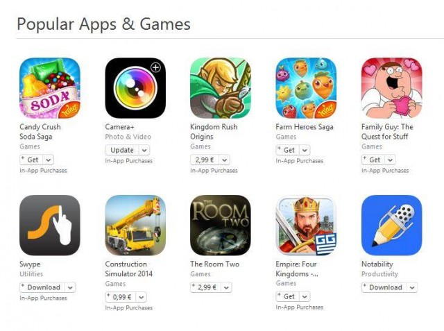 Popular Apps & Games – Apple iti recomanda jocuri si aplicatii populare ...