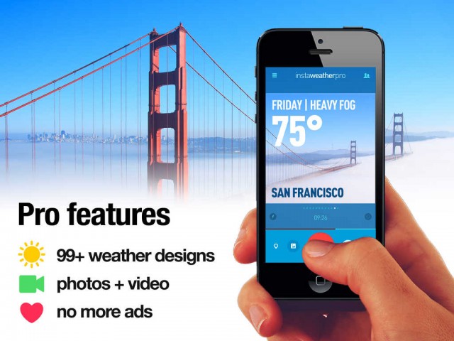 InstaWeather Pro este disponibila GRATUIT in App Store Romania | iDevice.ro