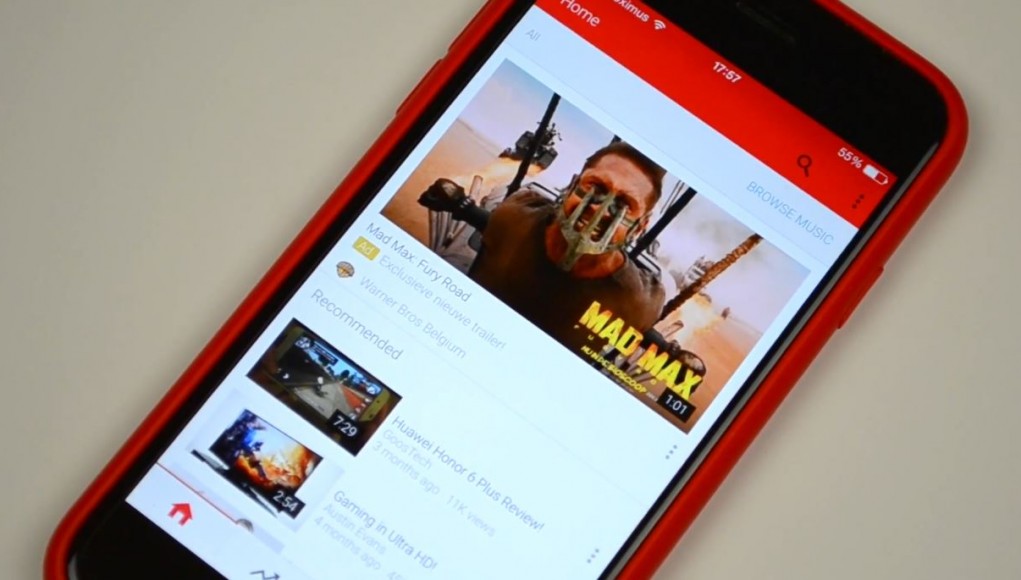 YouTube cu design material apare in imagini (Video) | iDevice.ro