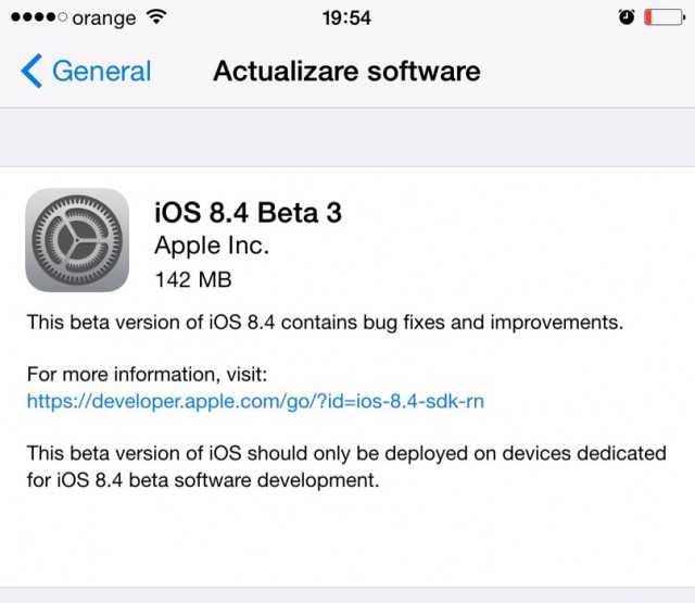iOS 8.4 beta 3 a fost lansat! | iDevice.ro