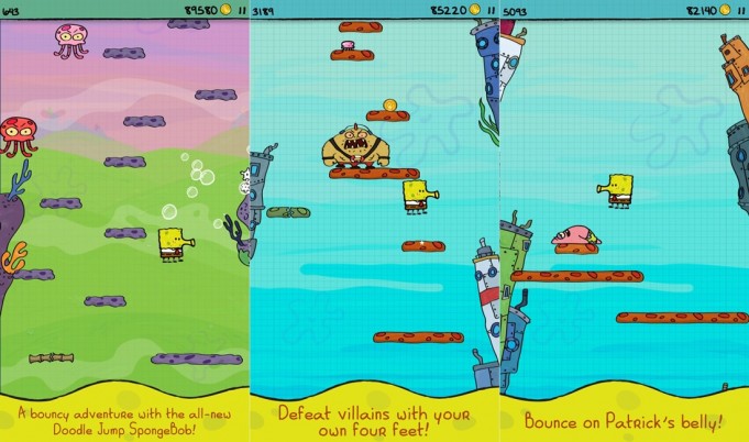 Doodle Jump SpongeBob SquarePants este aplicatia gratuita a saptamanii ...