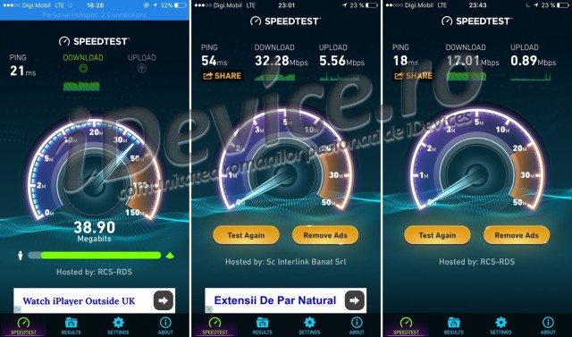 Viteza de internet si acoperire RCS & RDS 4G | iDevice.ro