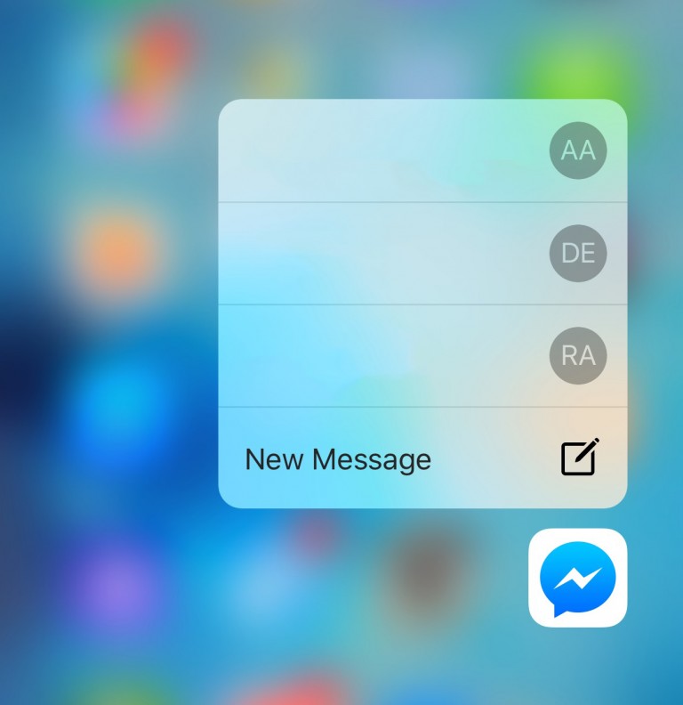 Facebook Messenger update aduce 3D Touch | iDevice.ro