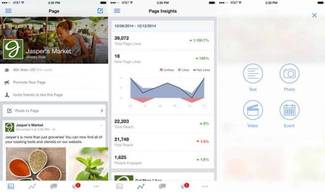Facebook Pages Manager update a fost lansat in AppStore | iDevice.ro