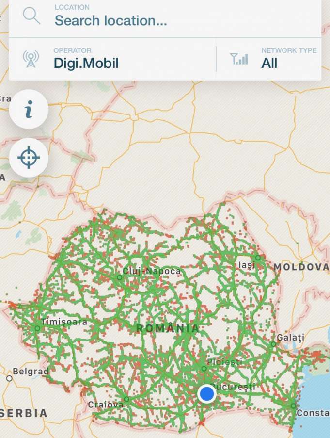 DIGI MOBIL. HARTA REALA A ACOPERIRII IN ROMANIA | iDevice.ro