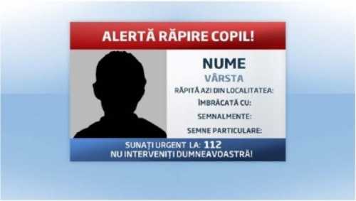 ALERTA RAPIRE COPIL. RO-ALERT PENTRU RAPIRI, CARE NU FUNCTIONEAZA ...